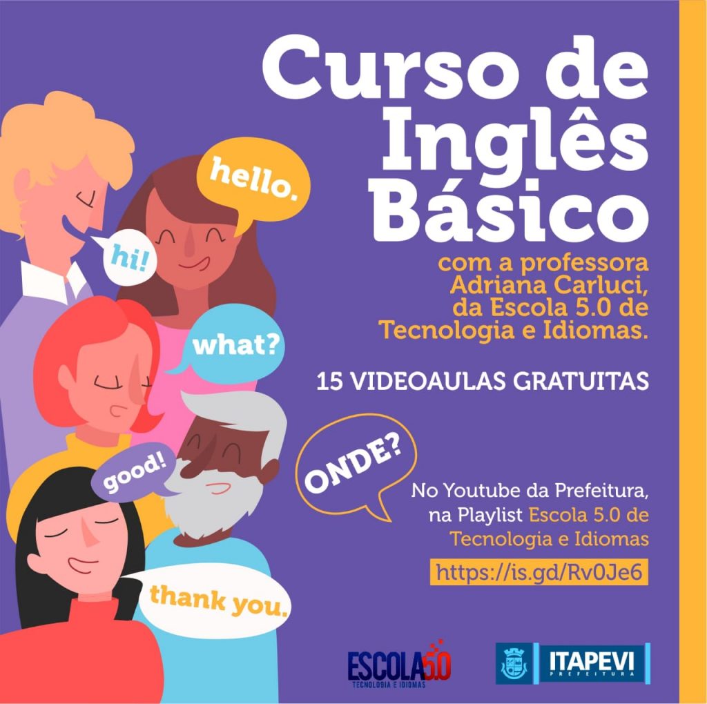 Videoaulas do curso de Inglês Básico estão disponíveis - Agência ...